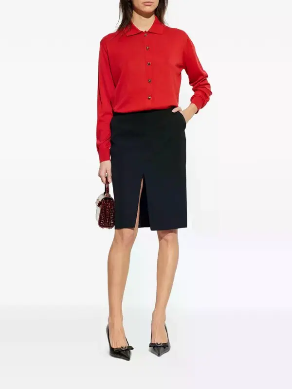 Versace Buttoned Collar Cardigan