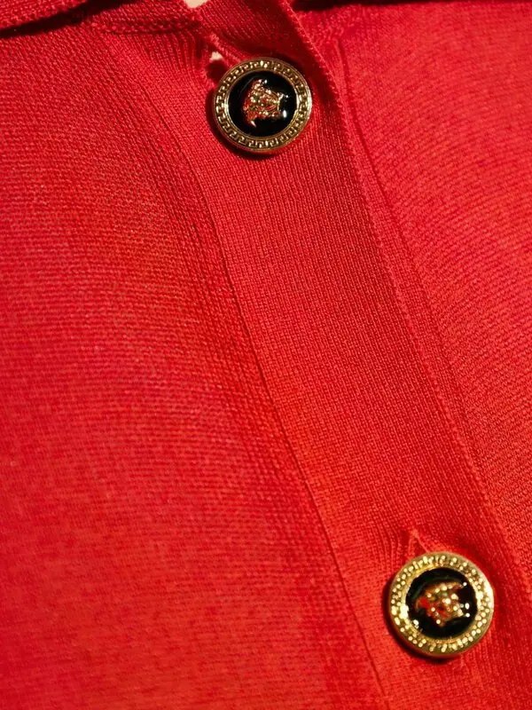 Versace Buttoned Collar Cardigan