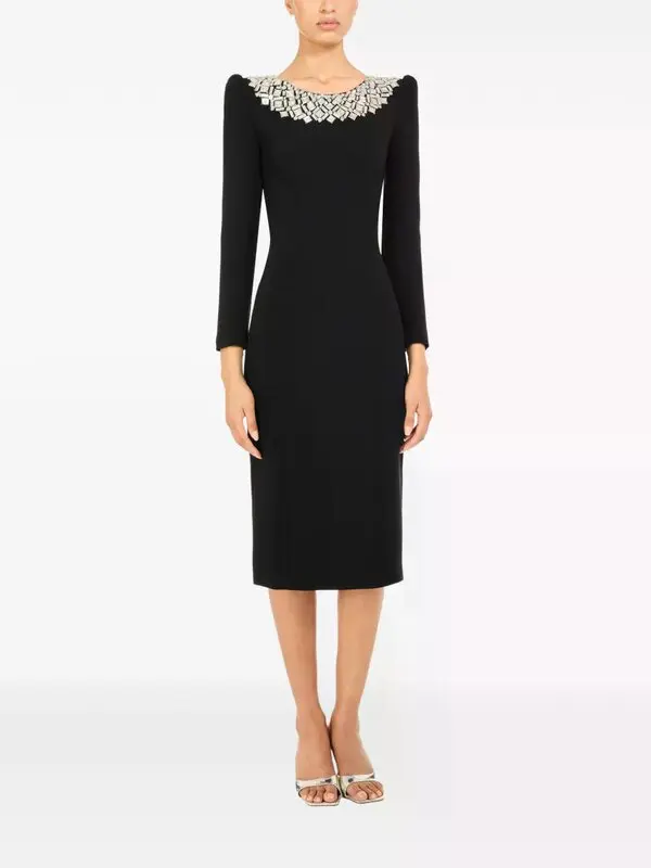 Jenny Packham Jacquetta Embellished Midi Dress - Black