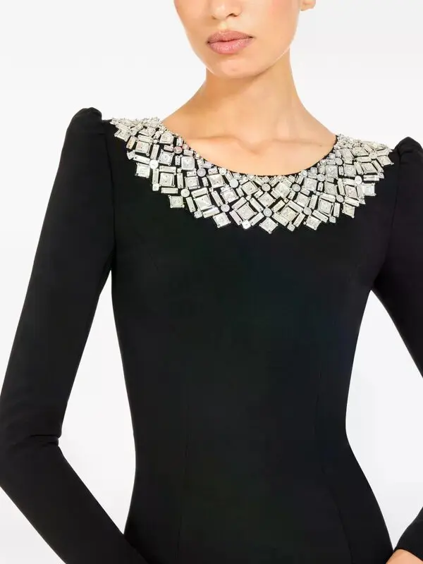 Jenny Packham Jacquetta Embellished Midi Dress - Black