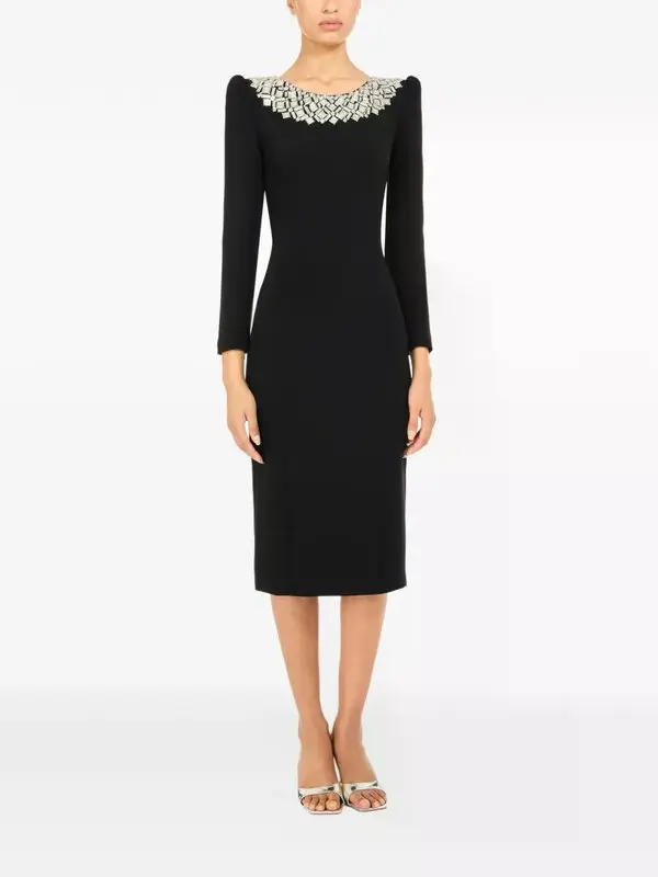 Jenny Packham Jacquetta Embellished Midi Dress - Black