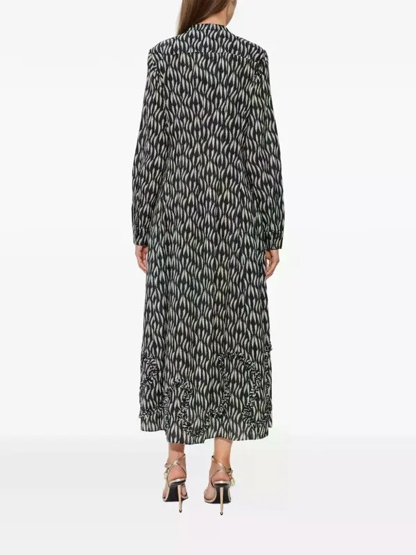 Ulla Johnson Laurentine Ruffled Printed Midi Dress - Black