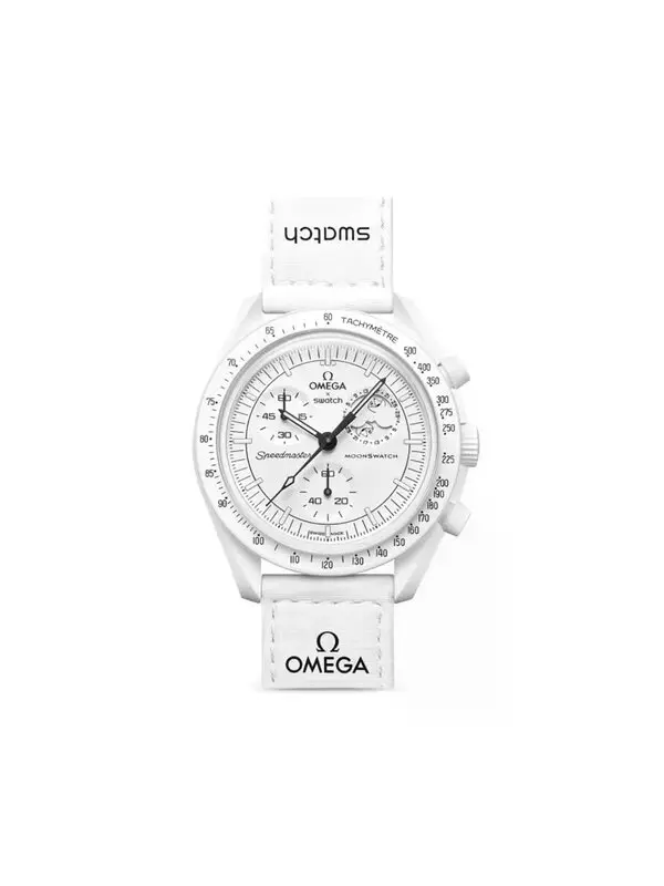 Omega X Swatch Moonswatch Mission To Moonphase 42mm Watch - White
