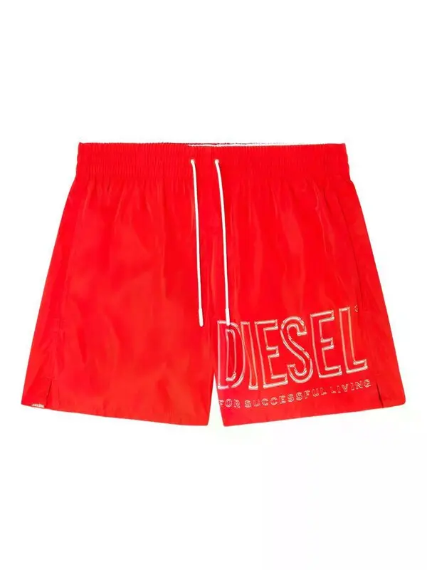 DIESEL® Drawstring Swim Shorts - Red
