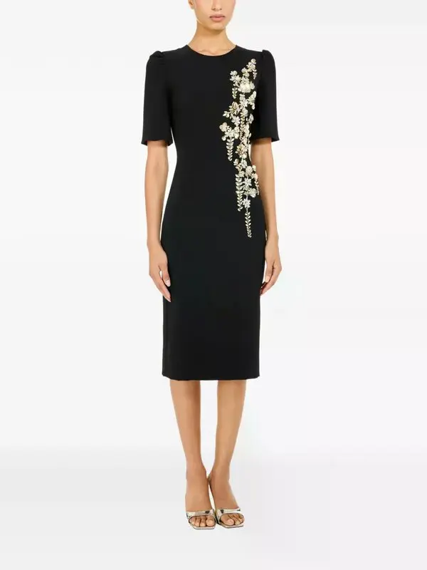 Jenny Packham Roma Embellished Midi Dress - Black