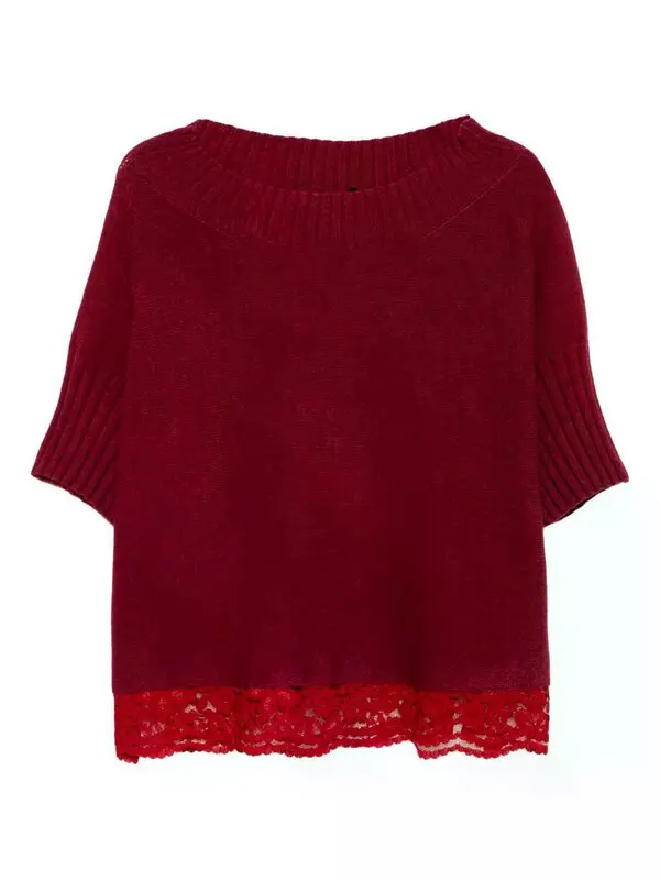 BLAKLACE Lace Trimmed Top