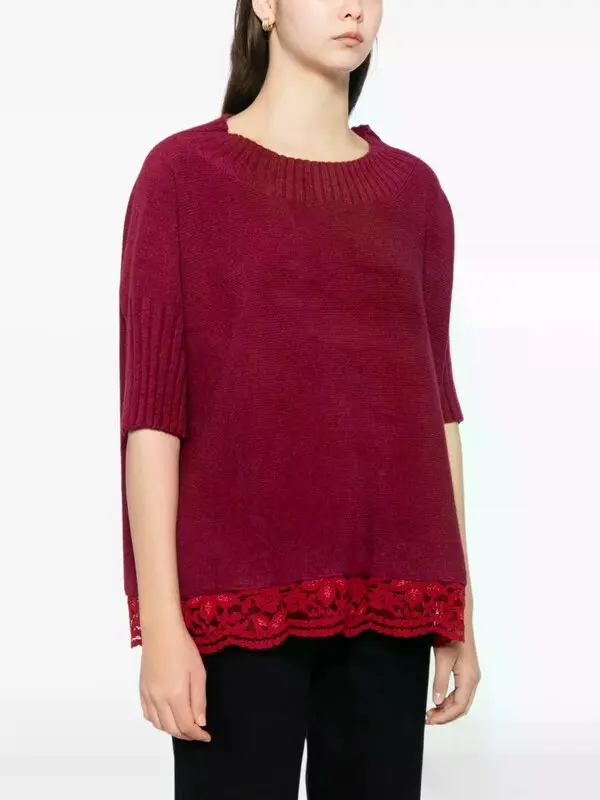 BLAKLACE Lace Trimmed Top