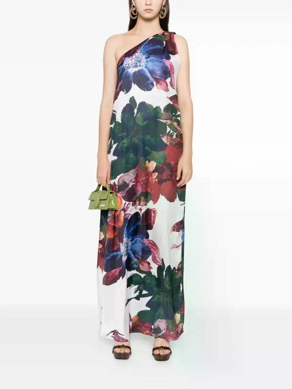 BLAKLACE Floral One-shoulder Dress