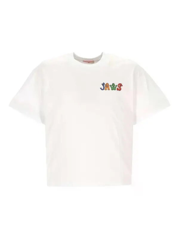 JAWS Logo-print T-shirt - White