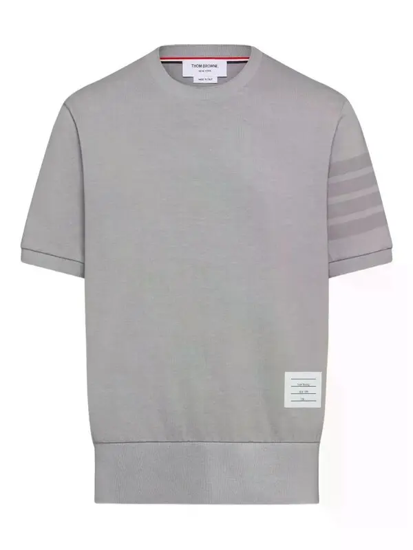 Thom Browne 4-bar Cotton T-shirt - Grey