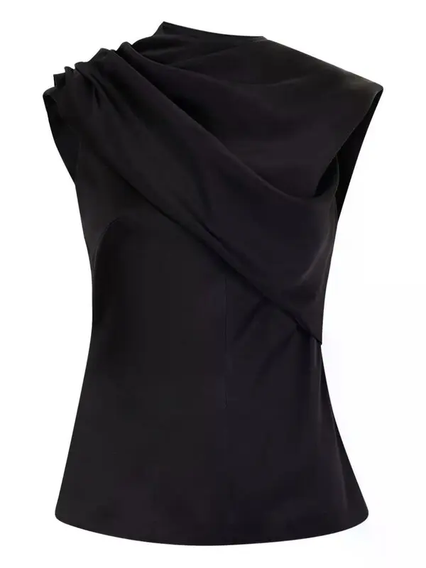 David Koma Brooch Drape Top
