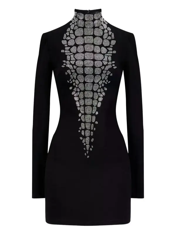 David Koma Croc-effect Mini Dress