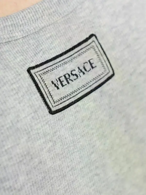 Versace Ribbed Knit Label T-shirt