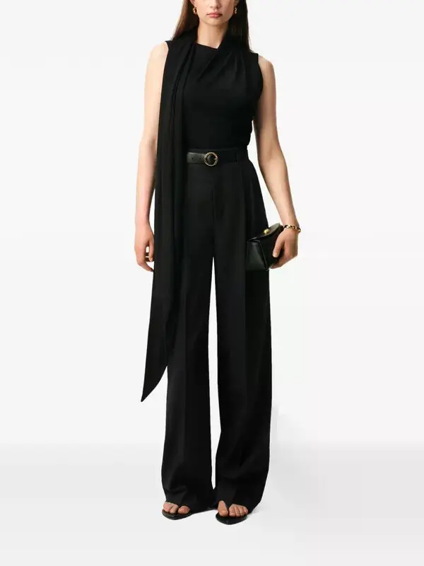AMI Paris Tailored Pleated High-waisted Trousers - Black