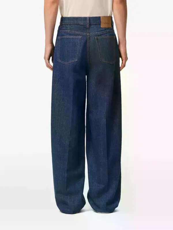 AMI Paris Cotton Balloon Fit Jeans - Blue