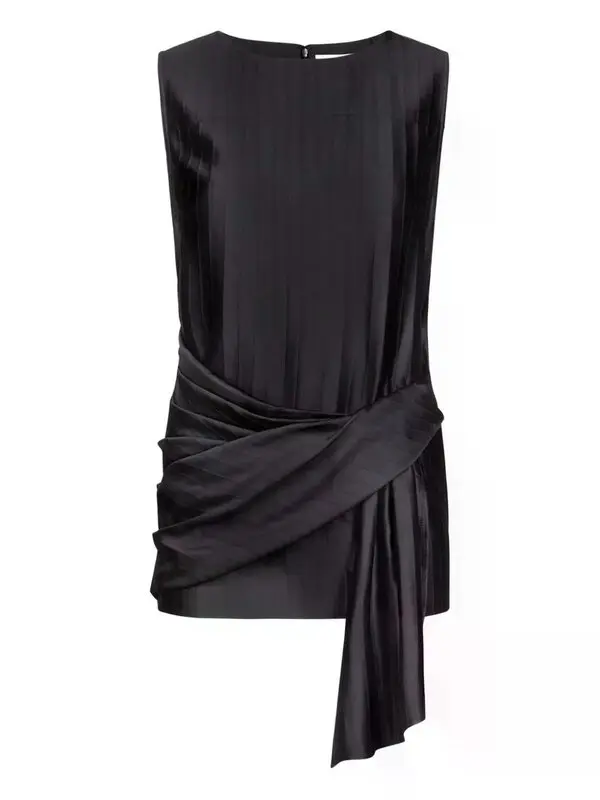 Loulou De Saison Striped Draped Top - Black