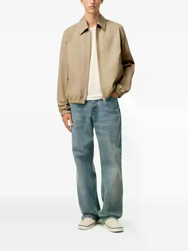Ami Cotton Gabardine De Coeur Zipped Jacket - Neutrals