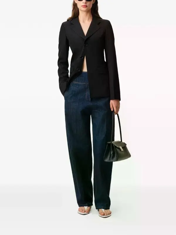 AMI Paris Wool Single-breasted Fitted Jacket - Black