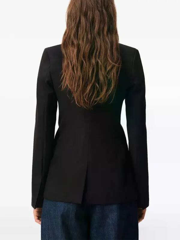 AMI Paris Wool Single-breasted Fitted Jacket - Black