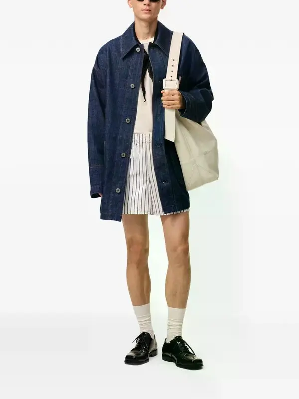 AMI Paris Raw Indigo Denim Worker Jacket