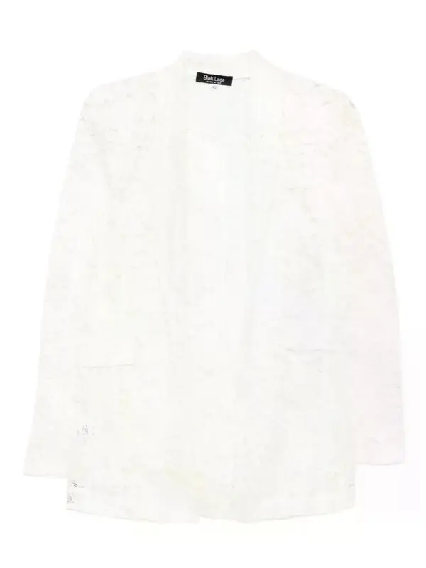 BLAKLACE Floral Lace Blazer - White