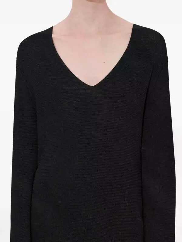 Loulou De Saison Saya V-neck Sweater - Black