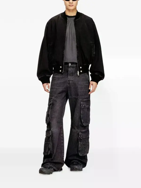 DIESEL® Ribbed Denim Bomber Jacket