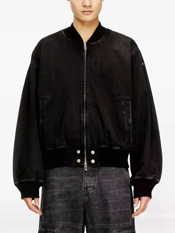 DIESEL® Ribbed Denim Bomber Jacket