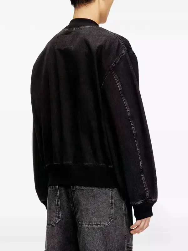 DIESEL® Ribbed Denim Bomber Jacket