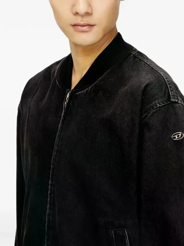 DIESEL® Ribbed Denim Bomber Jacket