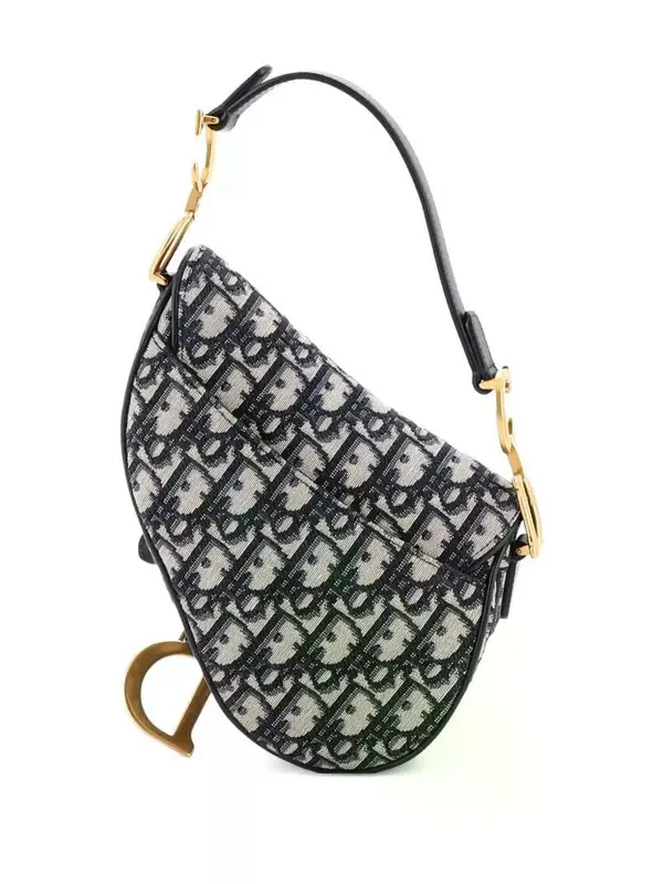 Dior Saddle Handbag Oblique Canvas Mini Shoulder Bag - Blue