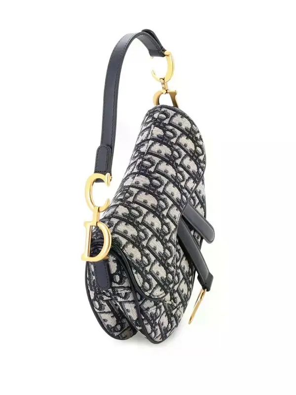 Dior Saddle Handbag Oblique Canvas Mini Shoulder Bag - Blue