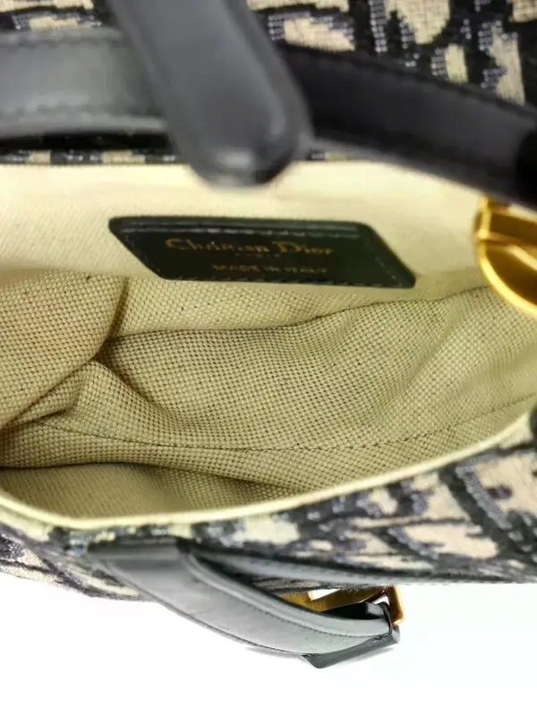Dior Saddle Handbag Oblique Canvas Mini Shoulder Bag - Blue