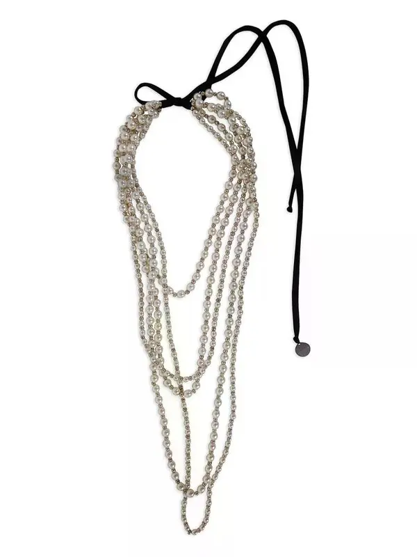 MARIA CALDERARA Beaded Layered Necklace - Neutrals