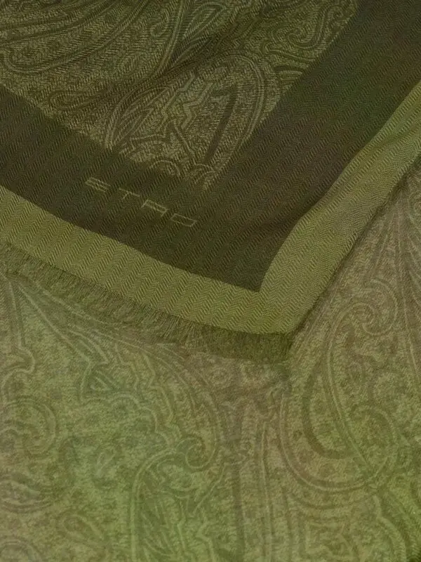Etro Paisley-pattern Scarf - Green