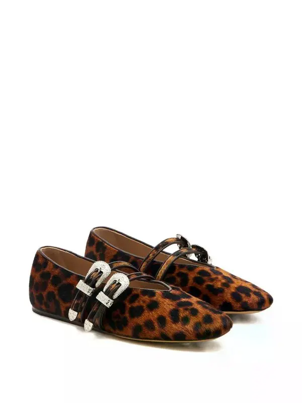 Le Monde Beryl Claudia Buckle-strap Ballet Flats - Brown