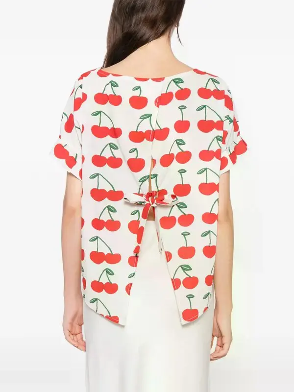 BLAKLACE Cherry-print Blouse