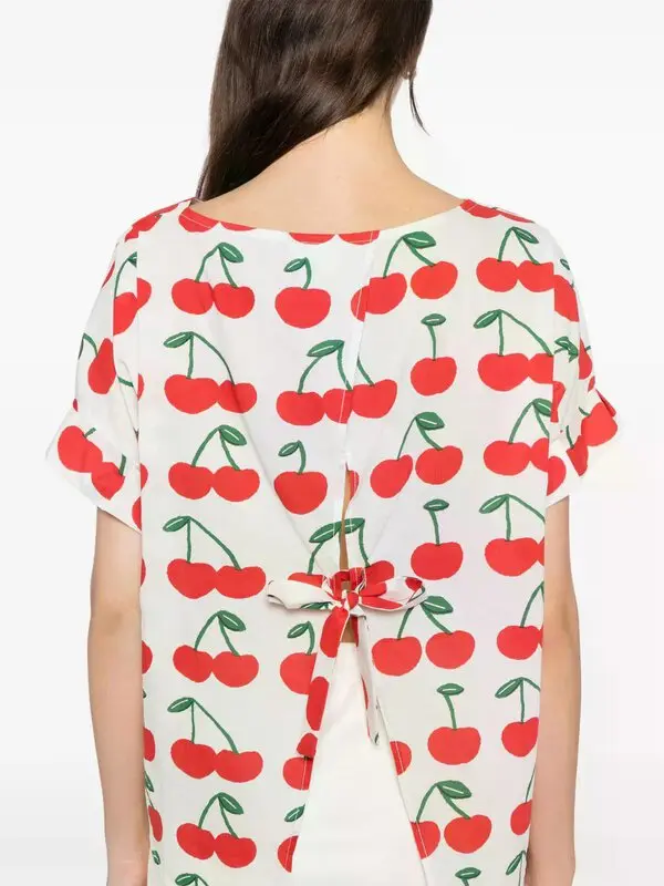 BLAKLACE Cherry-print Blouse