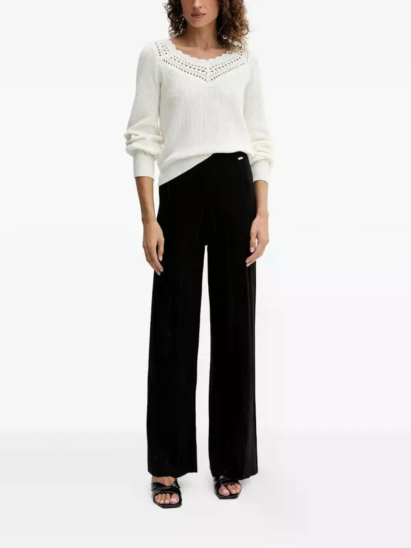FRACOMINA Studded Wide Leg Trousers