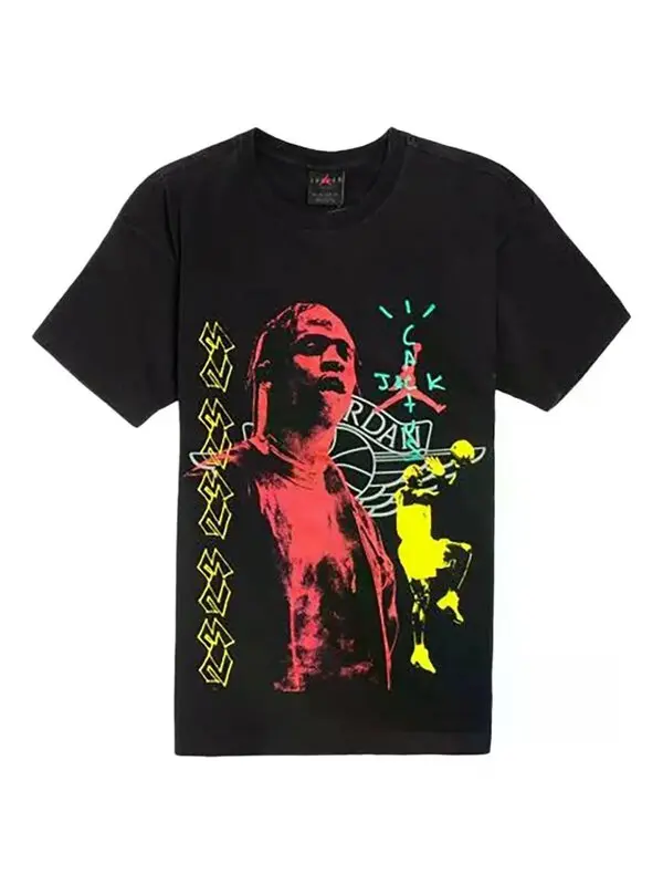 JORDAN Mj 1 Graphic-print T-shirt - Black
