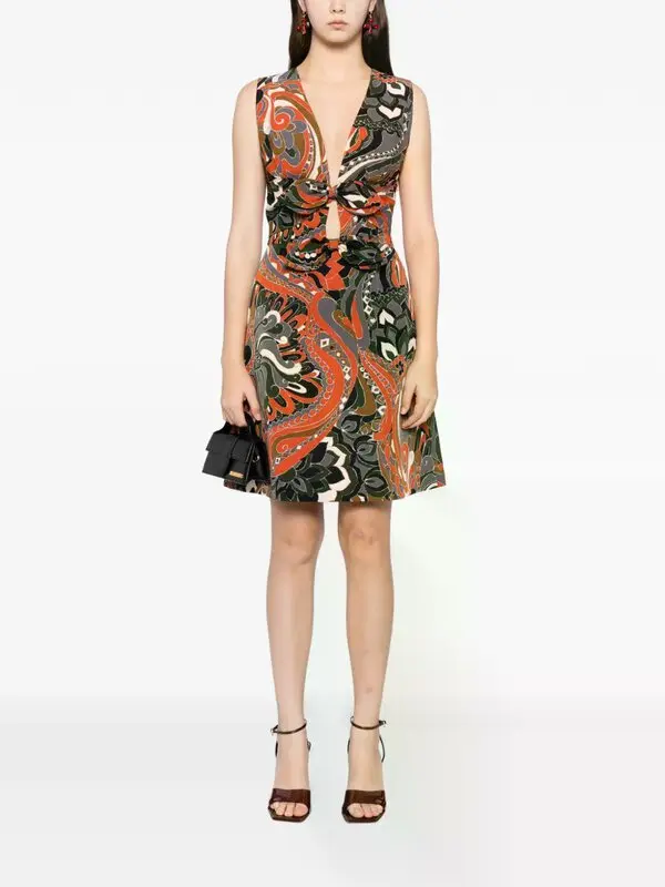 BLAKLACE Knot Paisley Dress