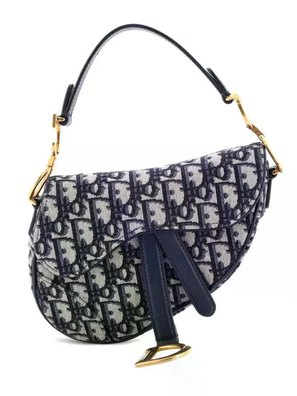 Dior Saddle Handbag Oblique Canvas Mini Shoulder Bag - Blue