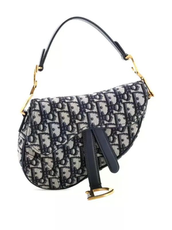 Dior Saddle Handbag Oblique Canvas Mini Shoulder Bag - Blue