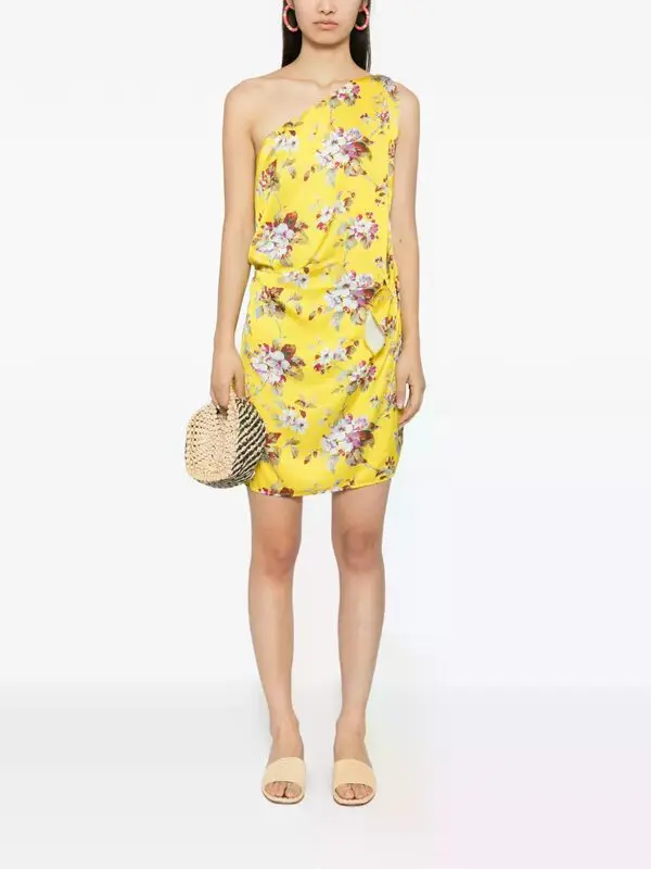 BLAKLACE One-shoulder Floral Dress - Yellow