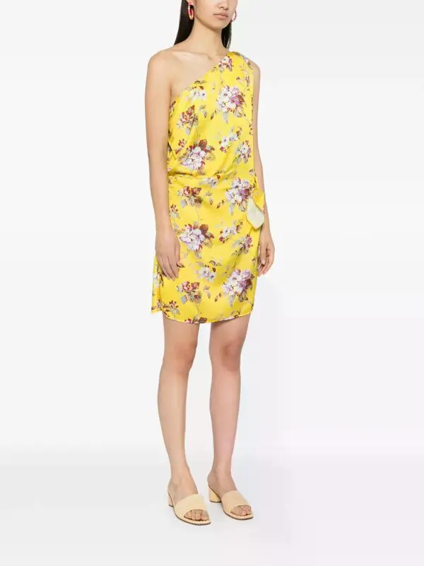 BLAKLACE One-shoulder Floral Dress - Yellow