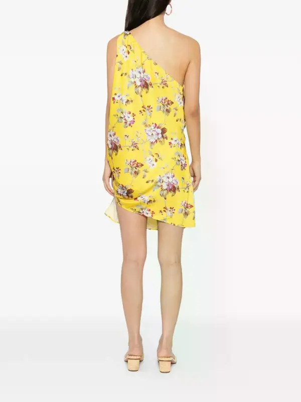 BLAKLACE One-shoulder Floral Dress - Yellow