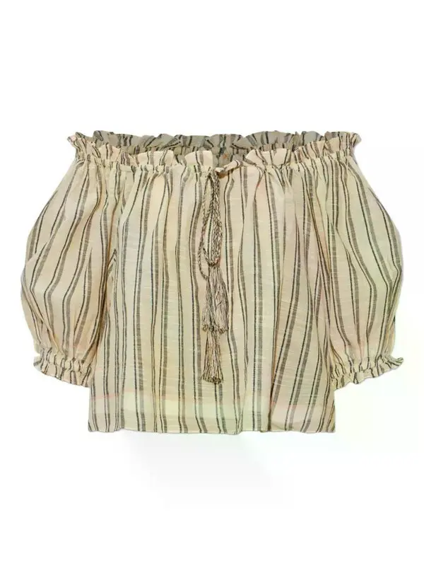 Ulla Johnson Paros Ruffled Striped Top