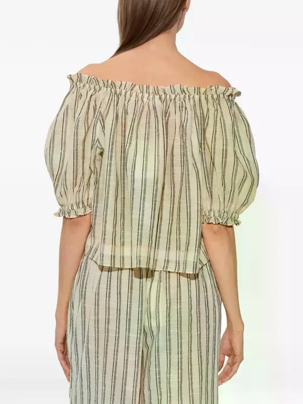 Ulla Johnson Paros Ruffled Striped Top