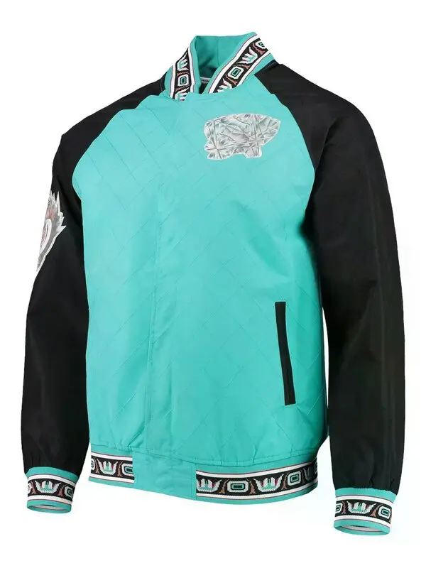 Mitchell & Ness Vancouver Grizzlies Diamond-quilted Jacket - Blue
