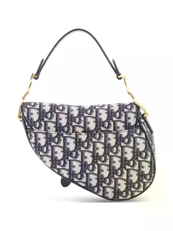 Dior Saddle Handbag Oblique Canvas Mini Shoulder Bag - Blue